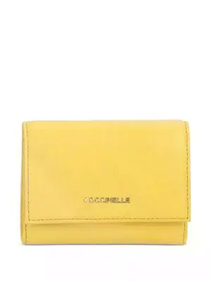 COCCINELLE Metallic Soft Leather Wallet - Yellow