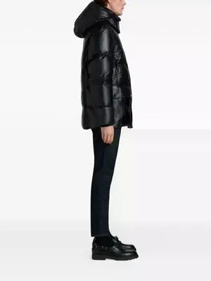Bally Hooded Leather Puffer Jacket