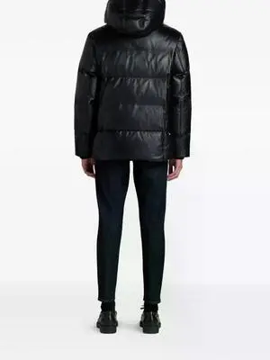 Bally Hooded Leather Puffer Jacket