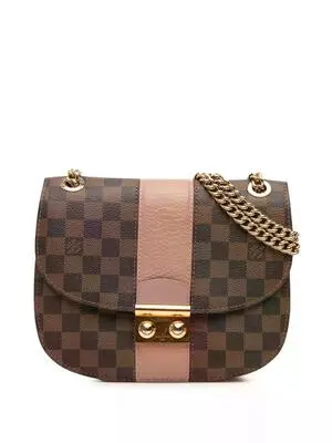 LOUIS VUITTON Damier Ebene Cuir Taurillon Shoulder Bag - Brown