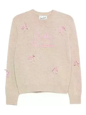 MC2 SAINT BARTH Embellished Crew Neck Sweater - Neutrals