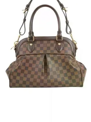 LOUIS VUITTON Damier Ebene Trevi Pm Satchel - Brown