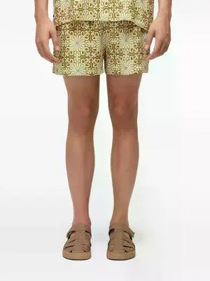 OSKLEN Patterned Drawstring Shorts - Neutrals