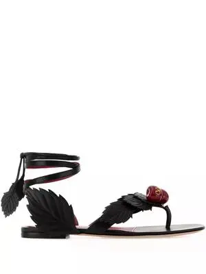 Valentino Garavani Cherryfic Leaf Leather Sandals