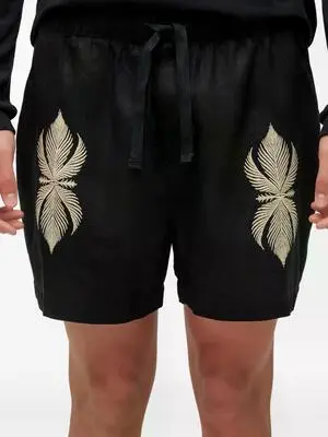 OSKLEN Leaf-embroidered Bermuda Shorts