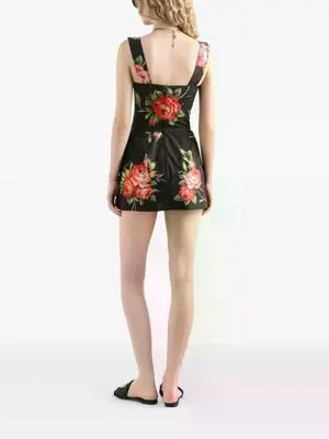 Dolce & Gabbana Floral Button-strap Mini Dress