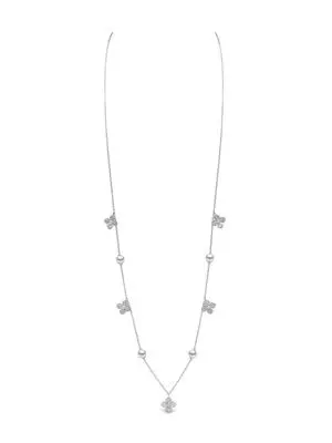 Yoko London 18kt White Gold Diamond And Pearl Necklace - Silver