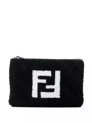 Fendi Shearling Ff Flat Pouch