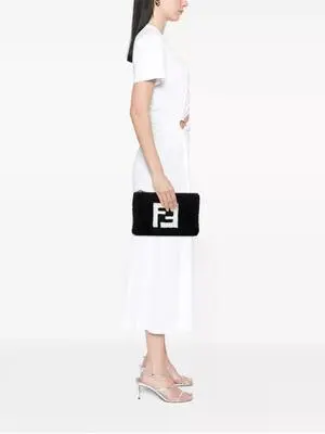 Fendi Shearling Ff Flat Pouch