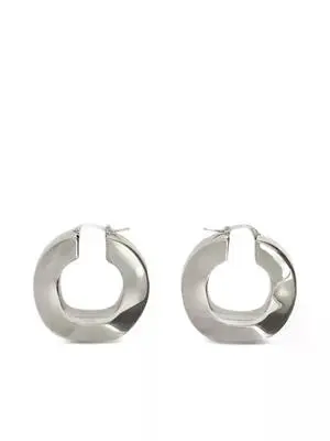 JIL SANDER Hoop Earrings - Silver