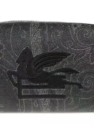 Etro Pegasus-logo Paisley Wash Bag - Grey
