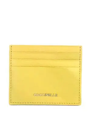 COCCINELLE Pebbled Leather Cardholder - Yellow