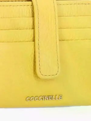 COCCINELLE Metallic Soft Leather Wallet - Yellow