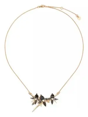 SHAUN LEANE Diamond Orchid-flower Necklace - Gold