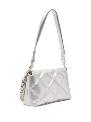 Liu Jo Quilted Lapuffy Bag With Chain Strap - Silver