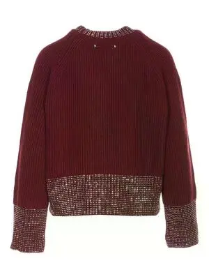 GOLDEN GOOSE Embellished Ribbed Knit Sweater