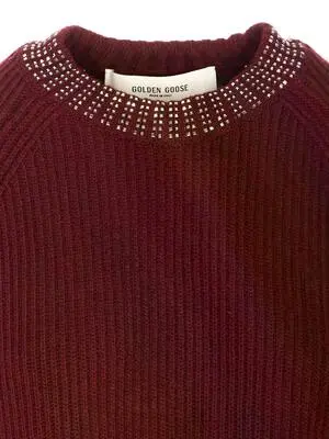GOLDEN GOOSE Embellished Ribbed Knit Sweater