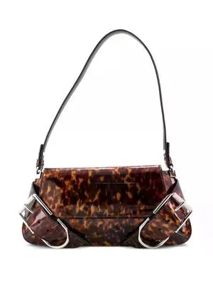 Givenchy Voyou Flap Printed Patent Shoulder Bag - Multicolour