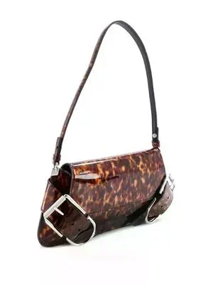 Givenchy Voyou Flap Printed Patent Shoulder Bag - Multicolour