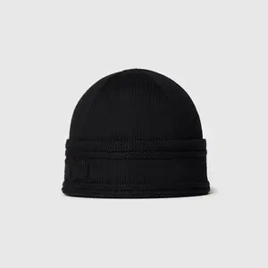 Gucci Knit Wool Beanie With Logo - Black