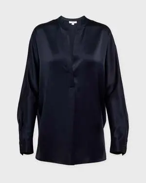 Vince Blouse Band Collar