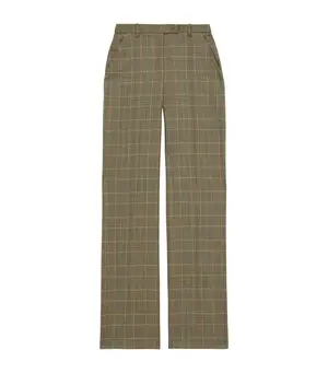 Alexander McQueen Wool Checkered Trousers