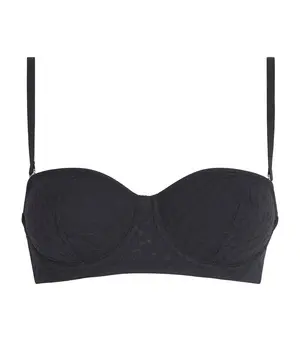 Wolford Lace Animaliers Underwired Bandeau Bra - Black