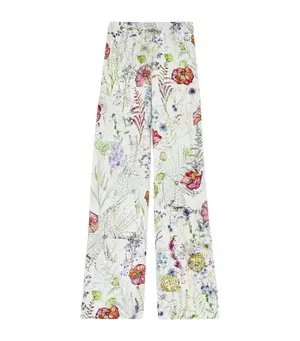 Alexander McQueen Floral Satin Trousers
