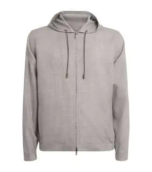 Colombo Cashmere Checked Hoodie