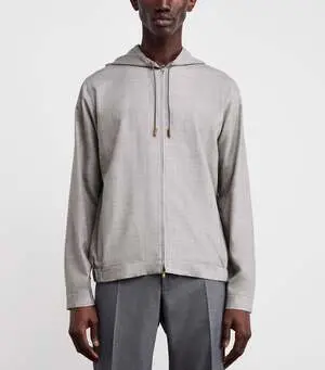Colombo Cashmere Checked Hoodie