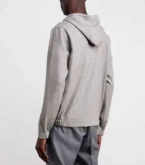 Colombo Cashmere Checked Hoodie
