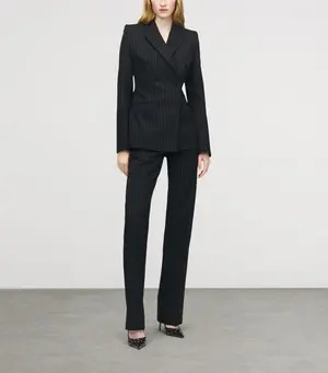 Alexander McQueen Wool Pinstripe Double-breasted Blazer