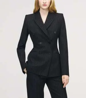 Alexander McQueen Wool Pinstripe Double-breasted Blazer