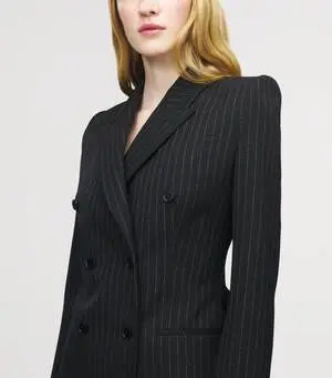 Alexander McQueen Wool Pinstripe Double-breasted Blazer