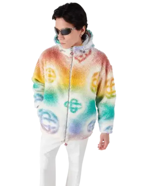 Casablanca Halftone Monogram Fleece Jacket - Multicolor