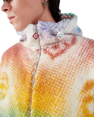 Casablanca Halftone Monogram Fleece Jacket - Multicolor