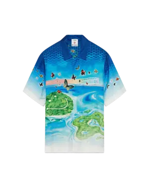 Casablanca Beyond Destiny Short Sleeve Silk Shirt - Multicolor