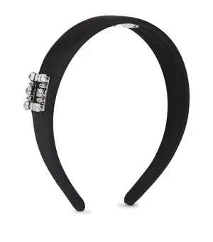 ROGER VIVIER Grosgrain Tres Vivier Headband - Black