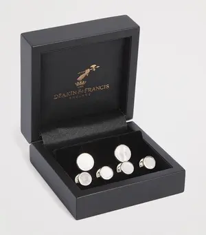 DEAKIN & FRANCIS Sterling And Mother-of-pearl Round Cufflinks - Silver