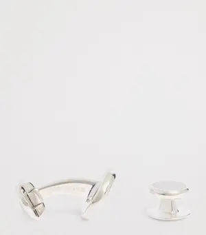 DEAKIN & FRANCIS Sterling And Mother-of-pearl Round Cufflinks - Silver