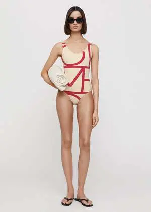 TOTEME Monogram Swimsuit - Cava,red