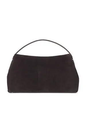 TOTEME T-lock Suede Top Handle Bag - Espresso