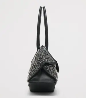 Alexander McQueen Leather Studded Manta Top Handle Bag