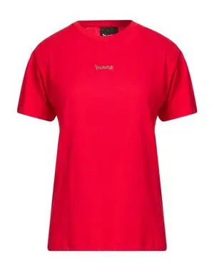 DISCLAIMER T-shirt With Metallic Trim - Red