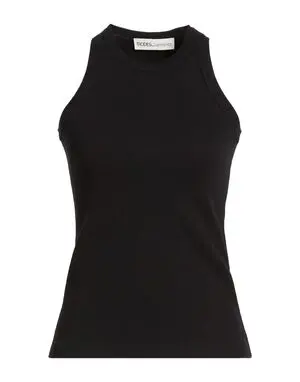MODES Ribbed Jersey Crewneck Tank Top - Black