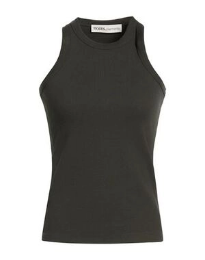 MODES MODES Ribbed Jersey Crewneck Tank Top Dark Green