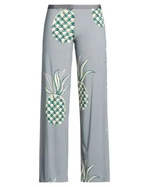 SIYU Wide-Leg Floral-Print Pants Grey