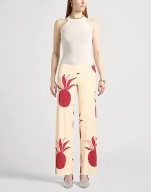 SIYU Wide-leg Floral-print Pants - Orange