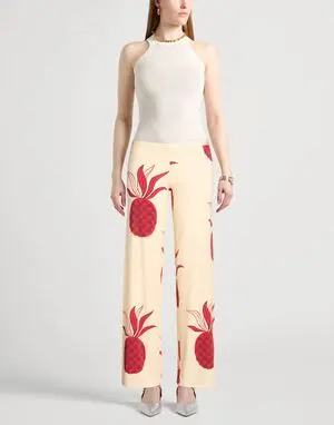 SIYU Wide-leg Floral-print Pants - Orange