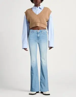 MOTHER Jeans In Cotton, Recycled Cotton And Elastane - Blue